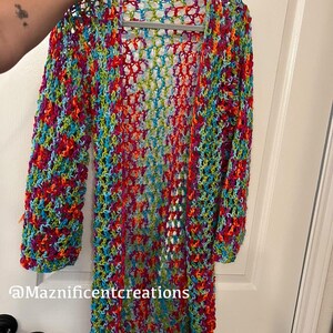 Crochet Mesh Cardigan Pattern - Etsy