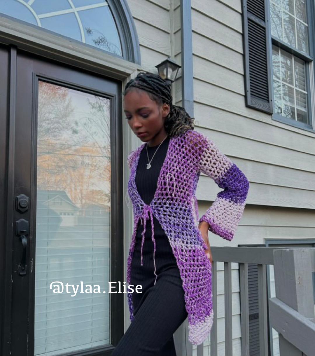 Crochet Mesh Cardigan Pattern - Etsy