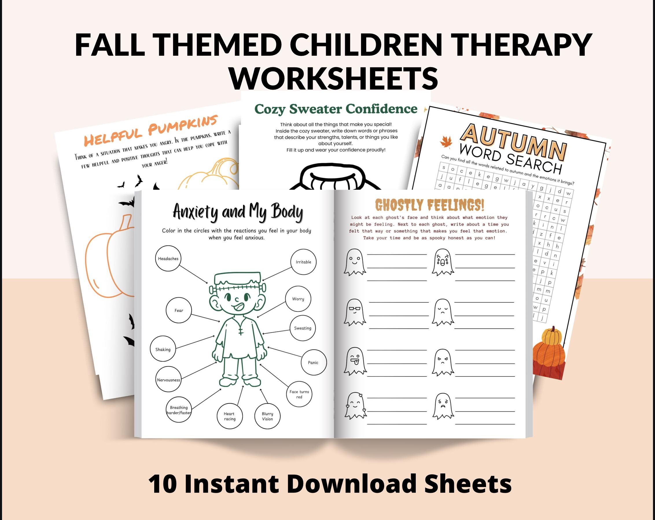 Fall Feelings & Affirmations Worksheets for Kids (digital Download) - Etsy