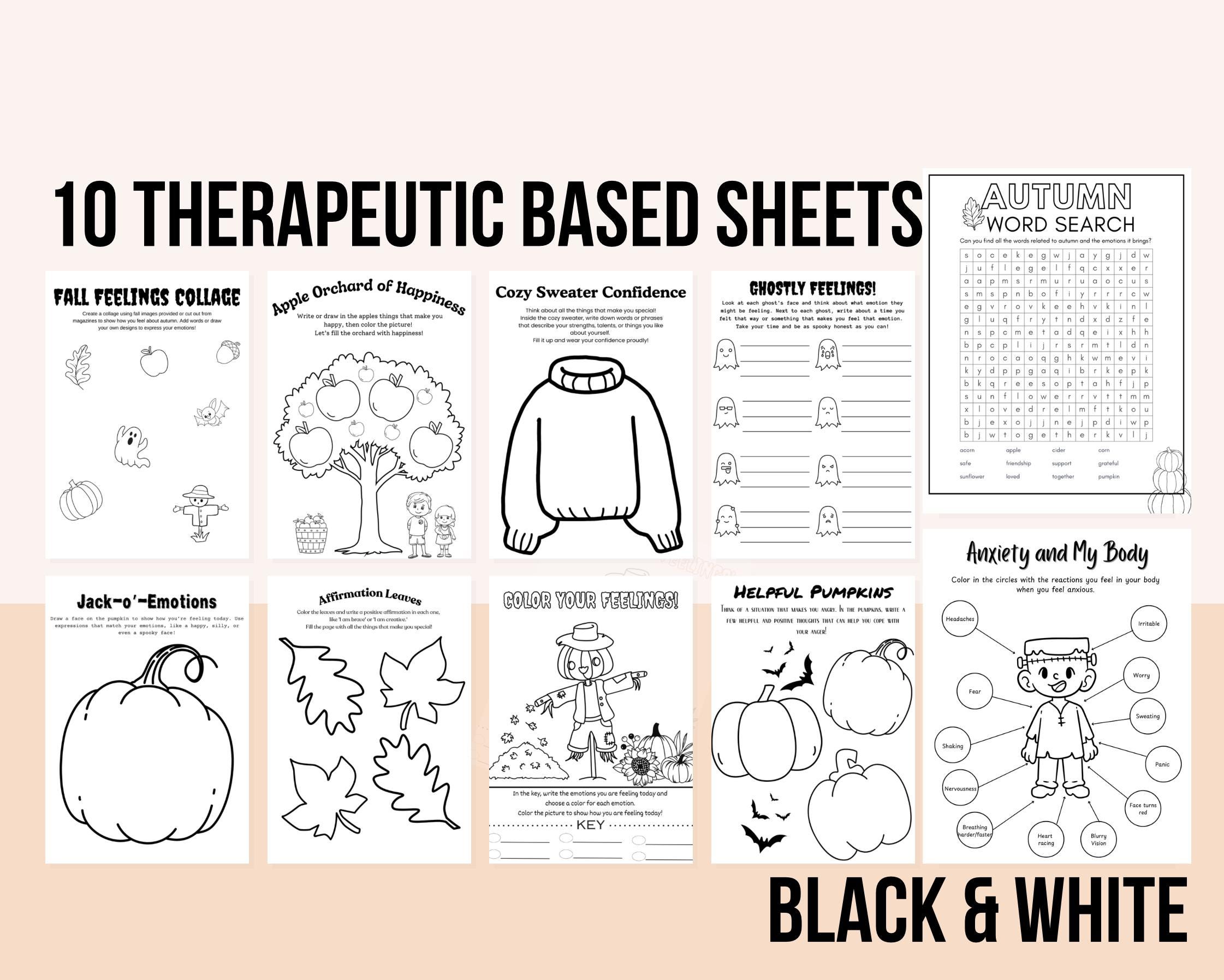 Fall Feelings & Affirmations Worksheets for Kids (digital Download) - Etsy