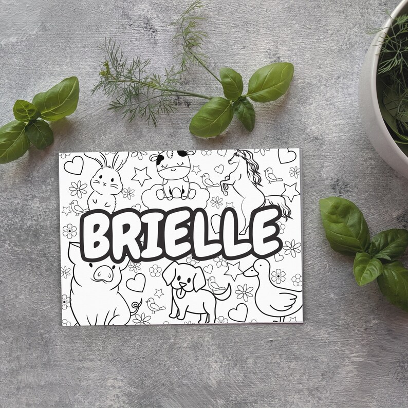 Custom Name Coloring Sheet for Kids! - Download & Print! - Etsy