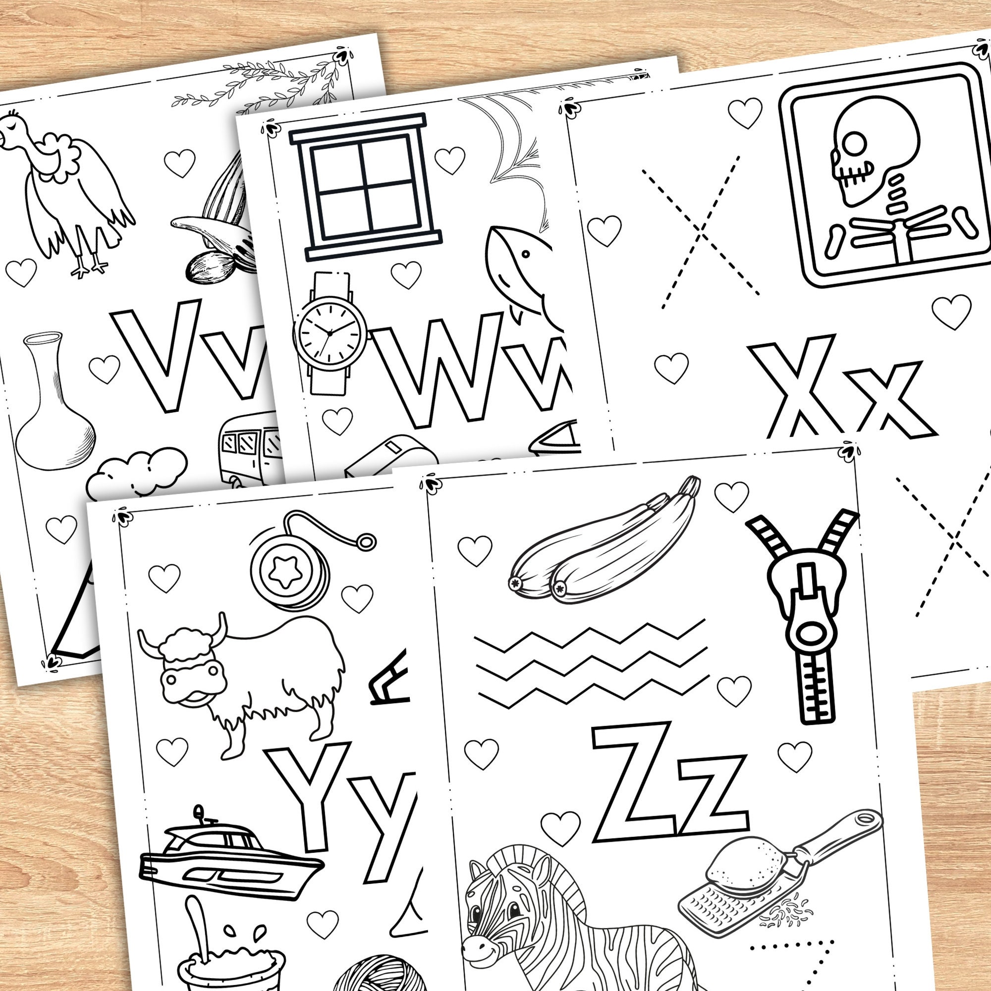 ABC Alphabet Coloring Pages: Letter Recognition Worksheets (digital ...