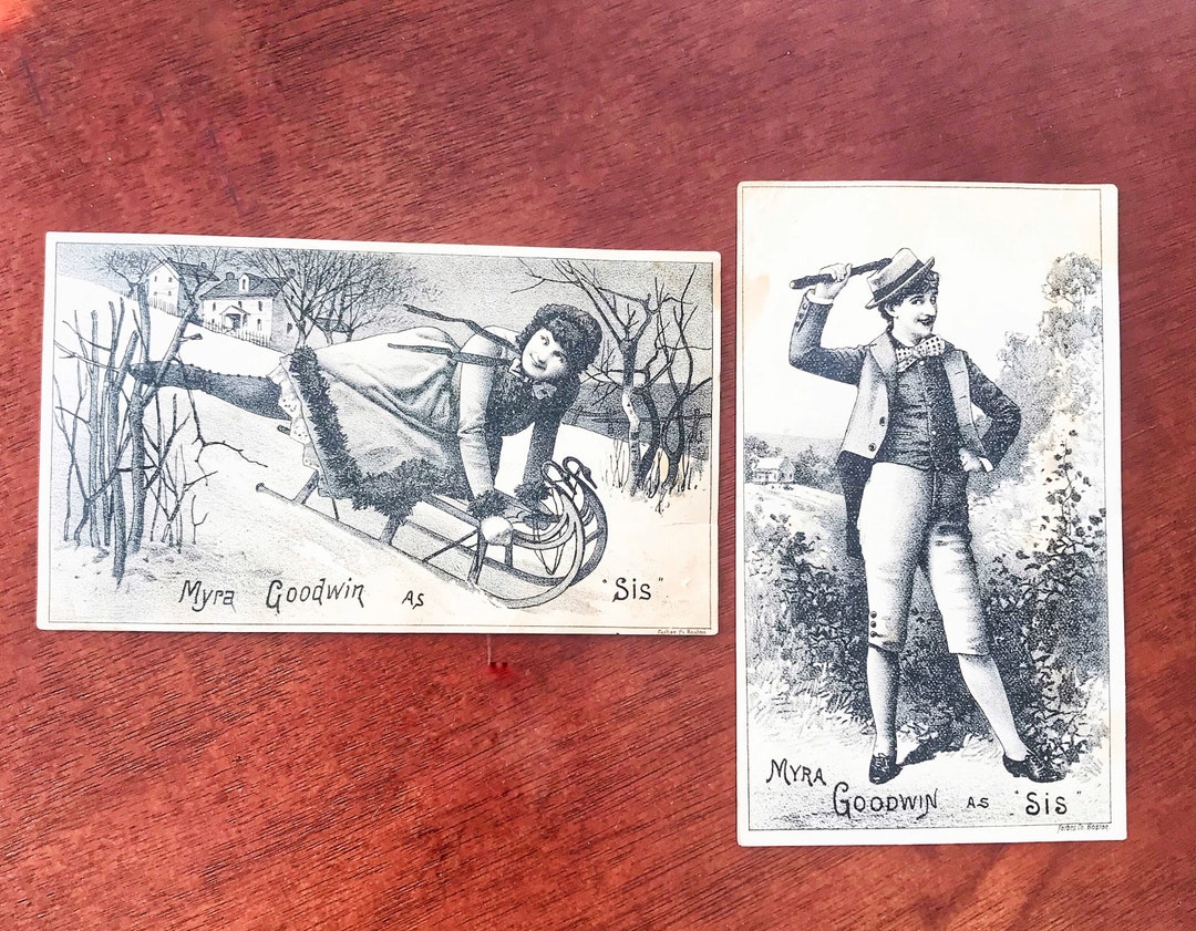 Victorian 1885 Playbills Myra Goodwin Memorabilia Victorian Actress ...