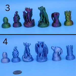 Dragon Chess Set 14 Variations - 3D Printed, Kekreations Authorized ...