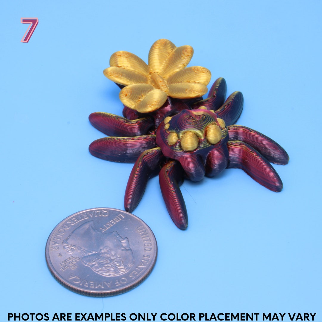 Tiny Spider With Four Leaf Clover- 3D Printed - Etsy