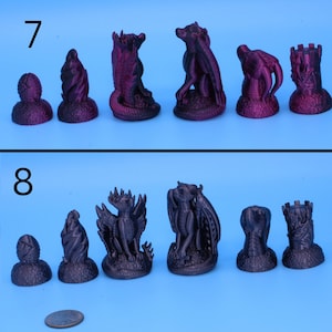 Dragon Chess Set 14 Variations - 3D Printed, Kekreations Authorized ...