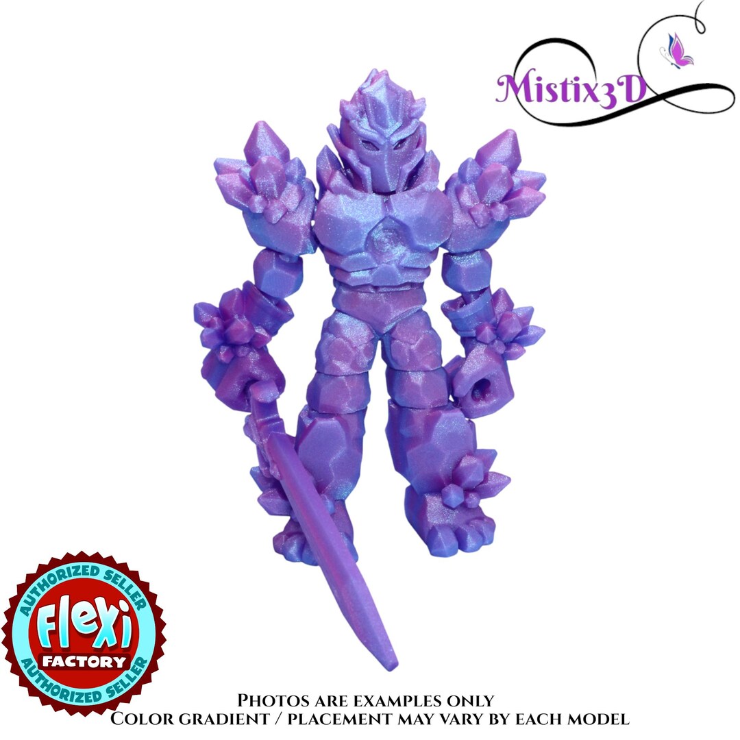 Crystal Armored Warrior – Flexi Poseable Fantasy Figure | Crystal ...