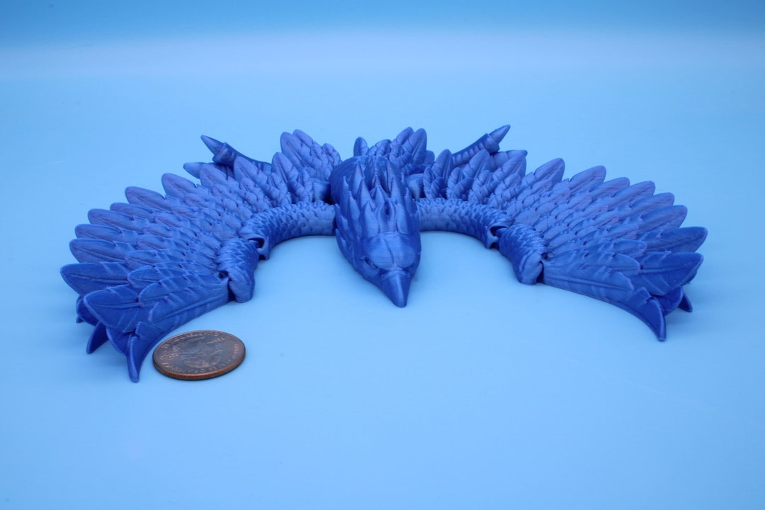 Phoenix Blue Cute Flexi Bird Unique 3D Printed Toy - Etsy