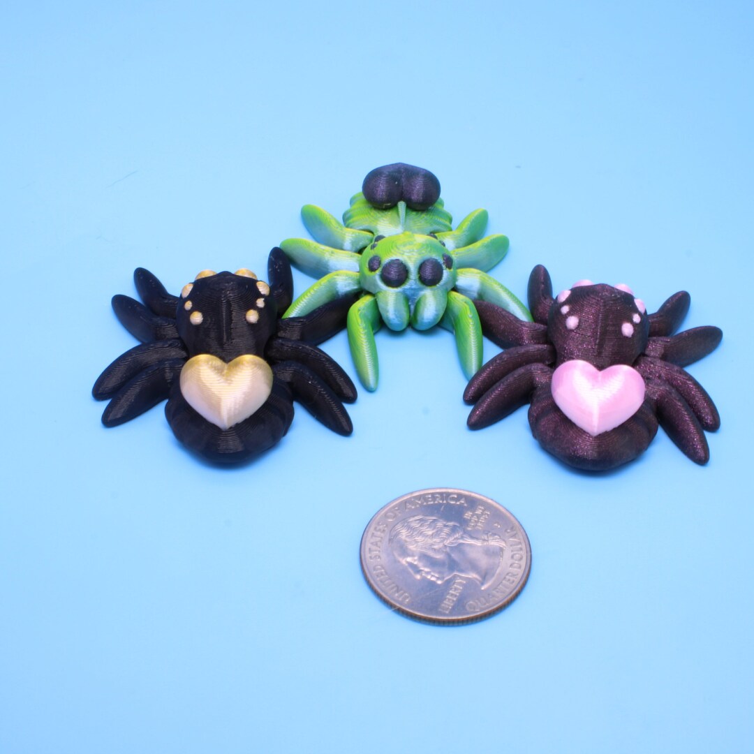 Tiny Spider With Heart - 3D Printed - Etsy