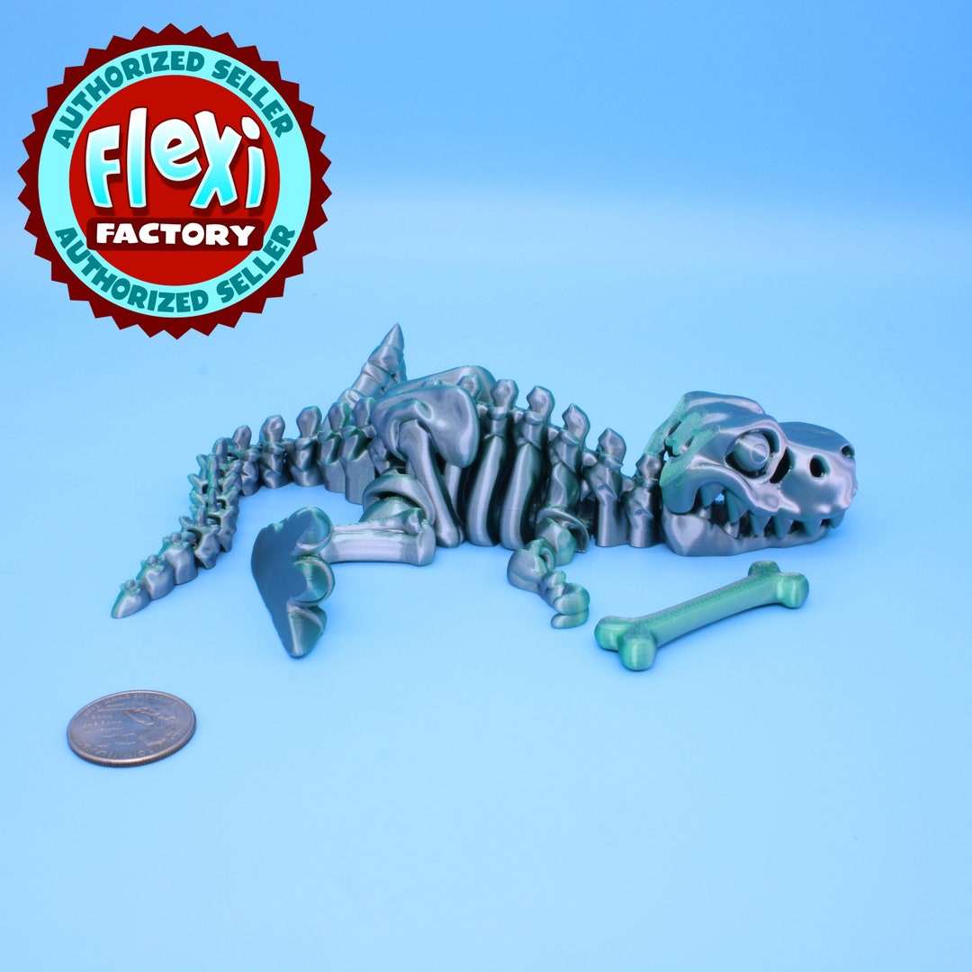 Flexi Skelton T-rex Articulating 3D Printed - Etsy