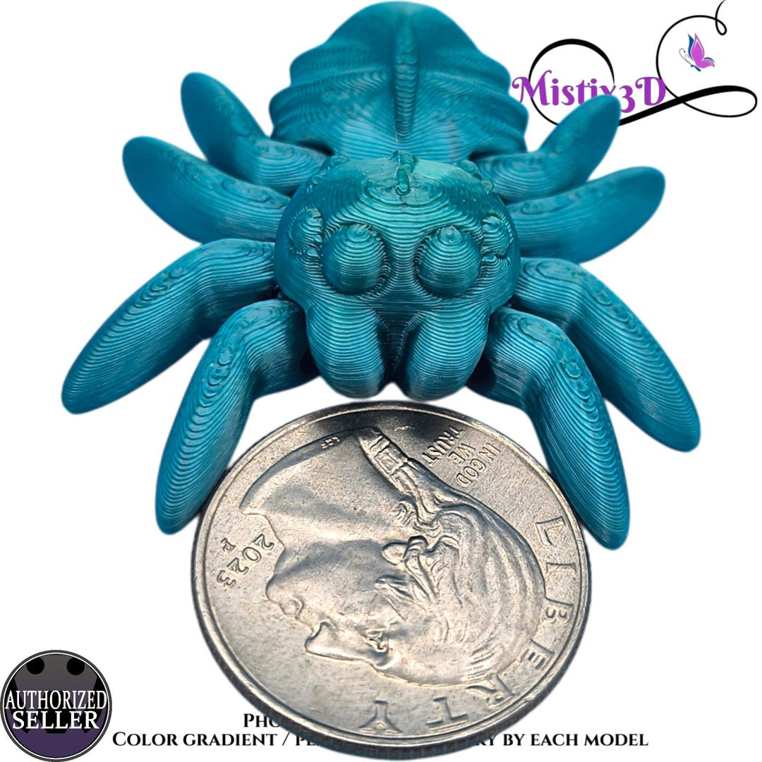 Tiny Spider 3D Printed Authorized Seller - Etsy