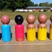 Daniel in the Lion's Den Set of 6 Hand Painted Wooden Peg Dolls 2- 3/8 ...