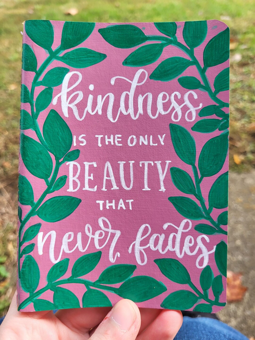Kindness Inspirational Quote 4x6 Hand-painted Floral, Lined Notebook - Etsy