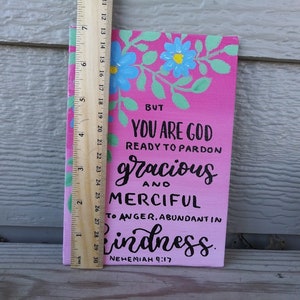 Gracious and Merciful God Hand Painted 5x7 Canvas Nehemiah 9:7 - Etsy