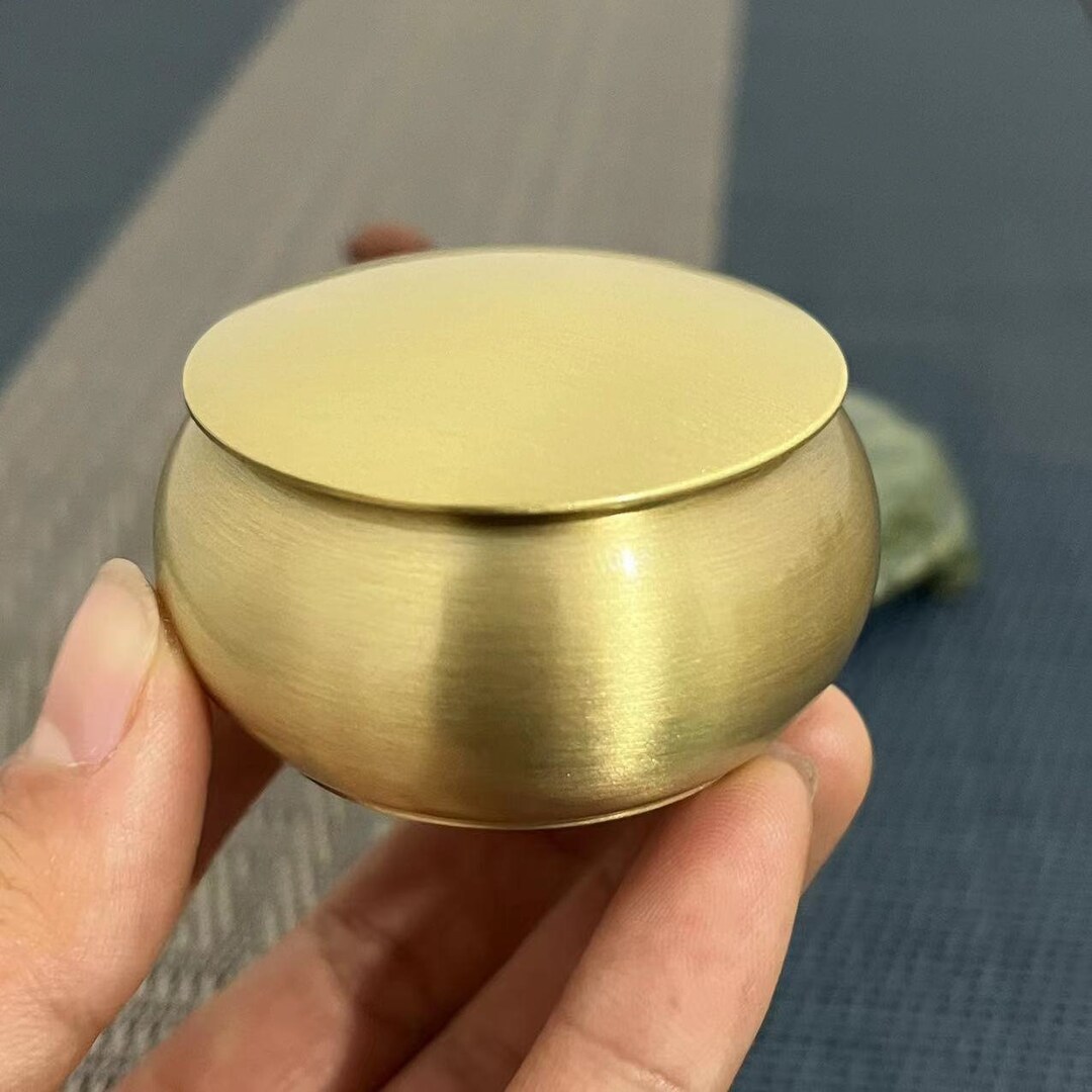 Copper Brass Mini Incense Powder Box Tea Storage Jar - Etsy