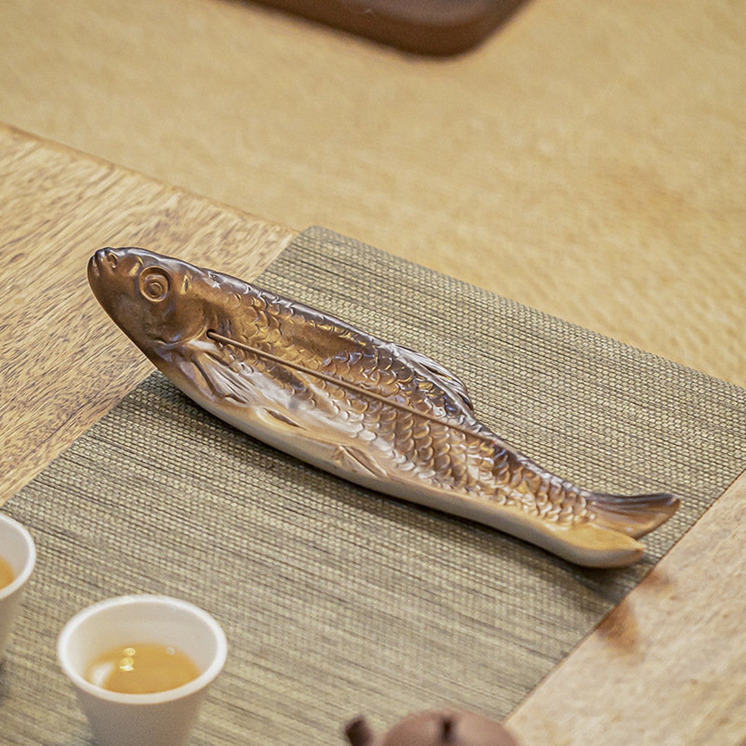 Chubby Fish Incense Burner Figurine ceramic Funny Wealth Fish - Etsy