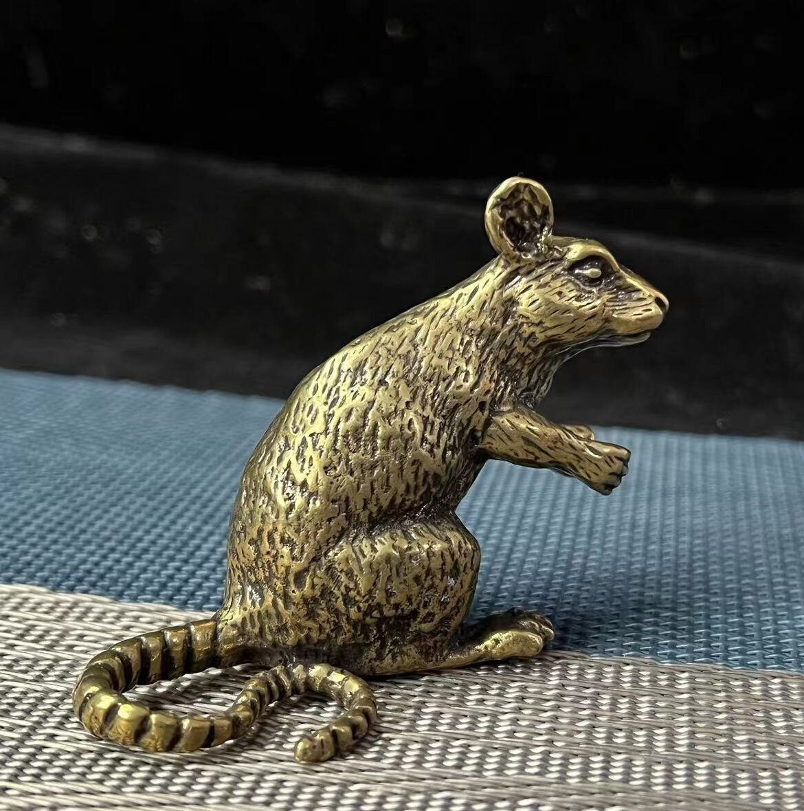 Chubby Copper Carving Feng Shui Luck Mouse Statue Sculpture - Etsy