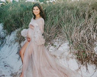 Maternity Dress for Photo Shoot, Maternity Gown for Women, Tulle Dress ...
