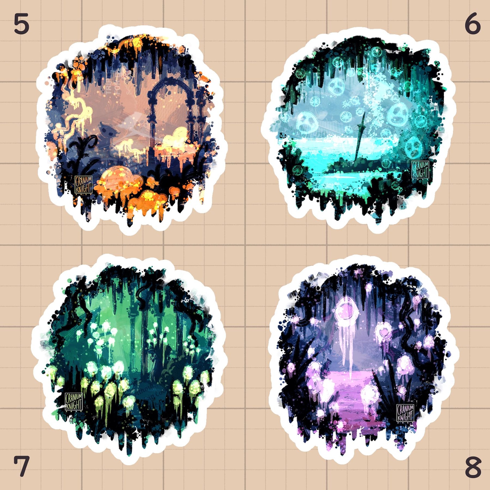 Paintmaster Sheo's Map of Hallownest - Hollow Knight Vinyl Stickers ...