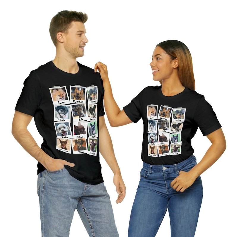 Custom Photo Collage Tee Shirt: Personalized Polaroid Style - Etsy