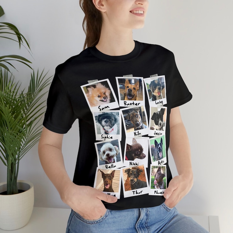 Custom Photo Collage Tee Shirt: Personalized Polaroid Style - Etsy