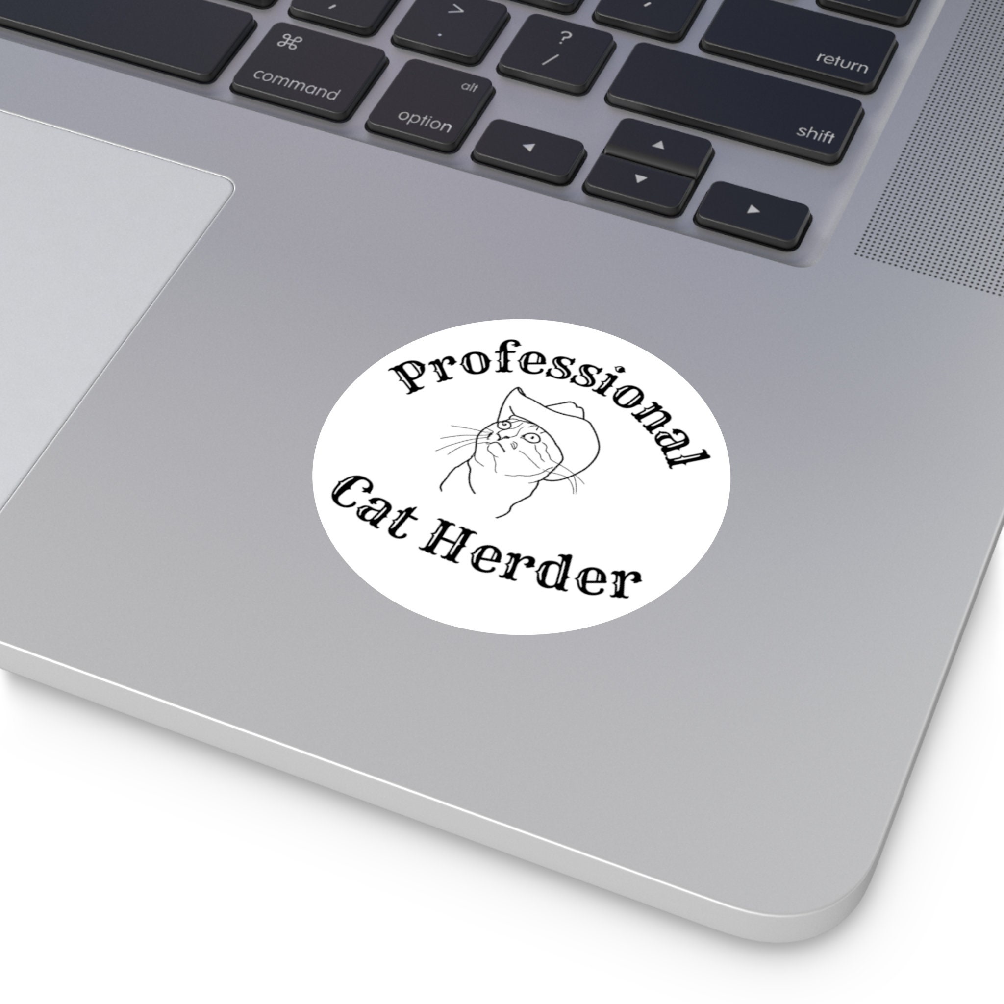 Professional Cat Herder Round Vinyl Stickers - Etsy