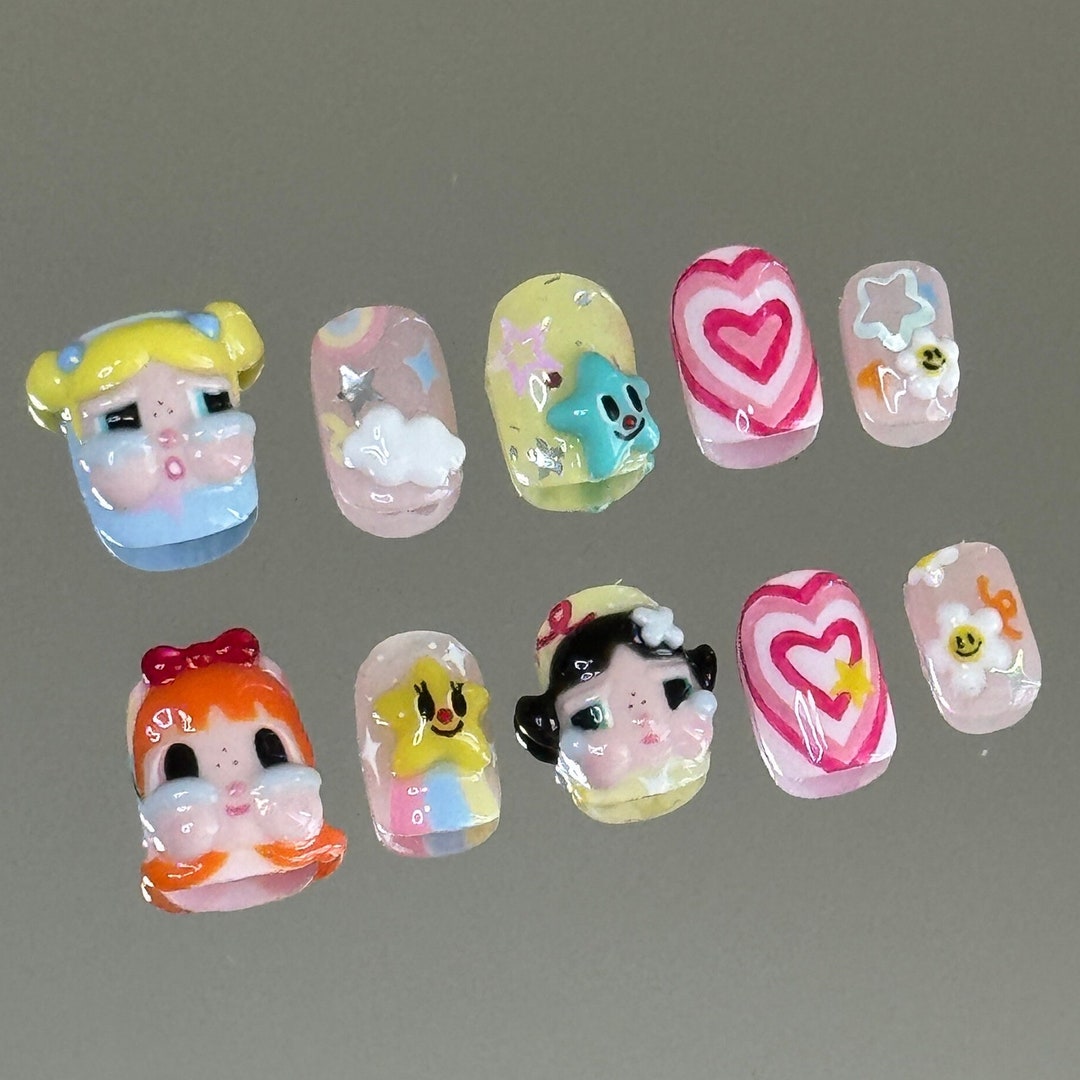 3D Style Cry Baby Pop Mart the Powerpuff Girls Design Fashion Ins Art ...