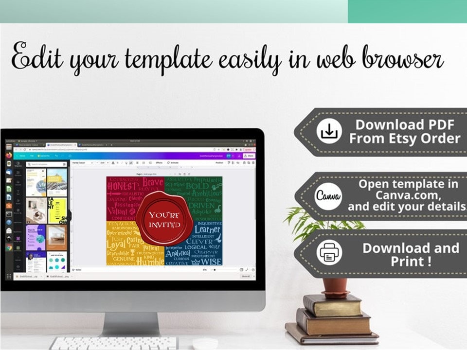 Hogwarts Houses - Harry Potter Wizard Party Invitation - Editable Canva ...