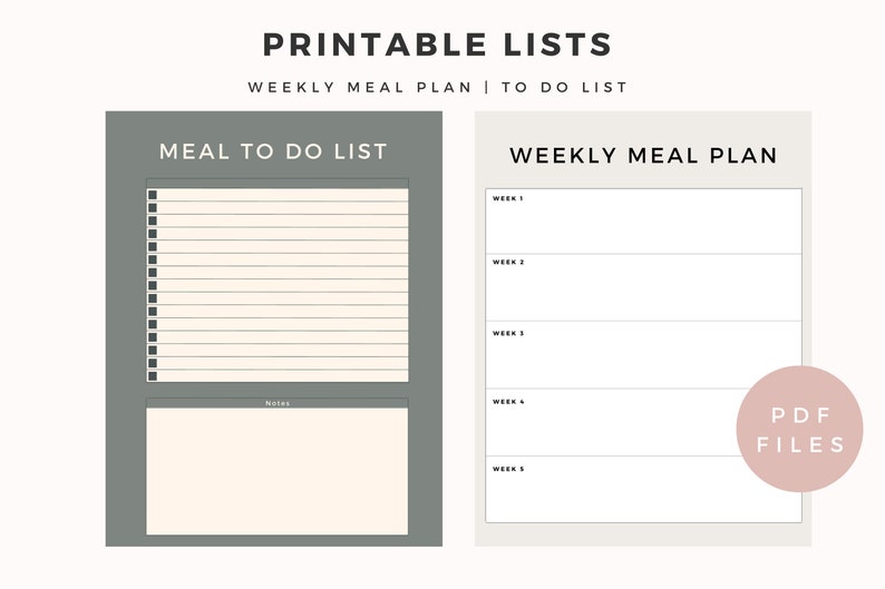 To Do List, Meal Planning, Birthday List, Grocery, Shopping List, Meal ...