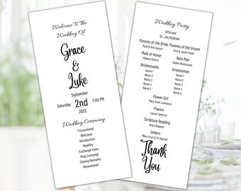 Wedding Pamphlet Template - Etsy