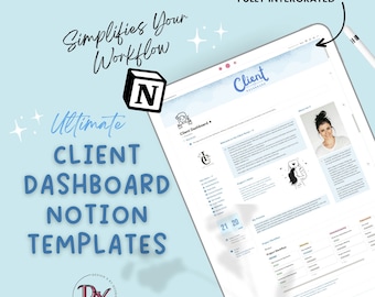 Notion Template Client Portal, Client Dashboard Project Tracker, Client ...