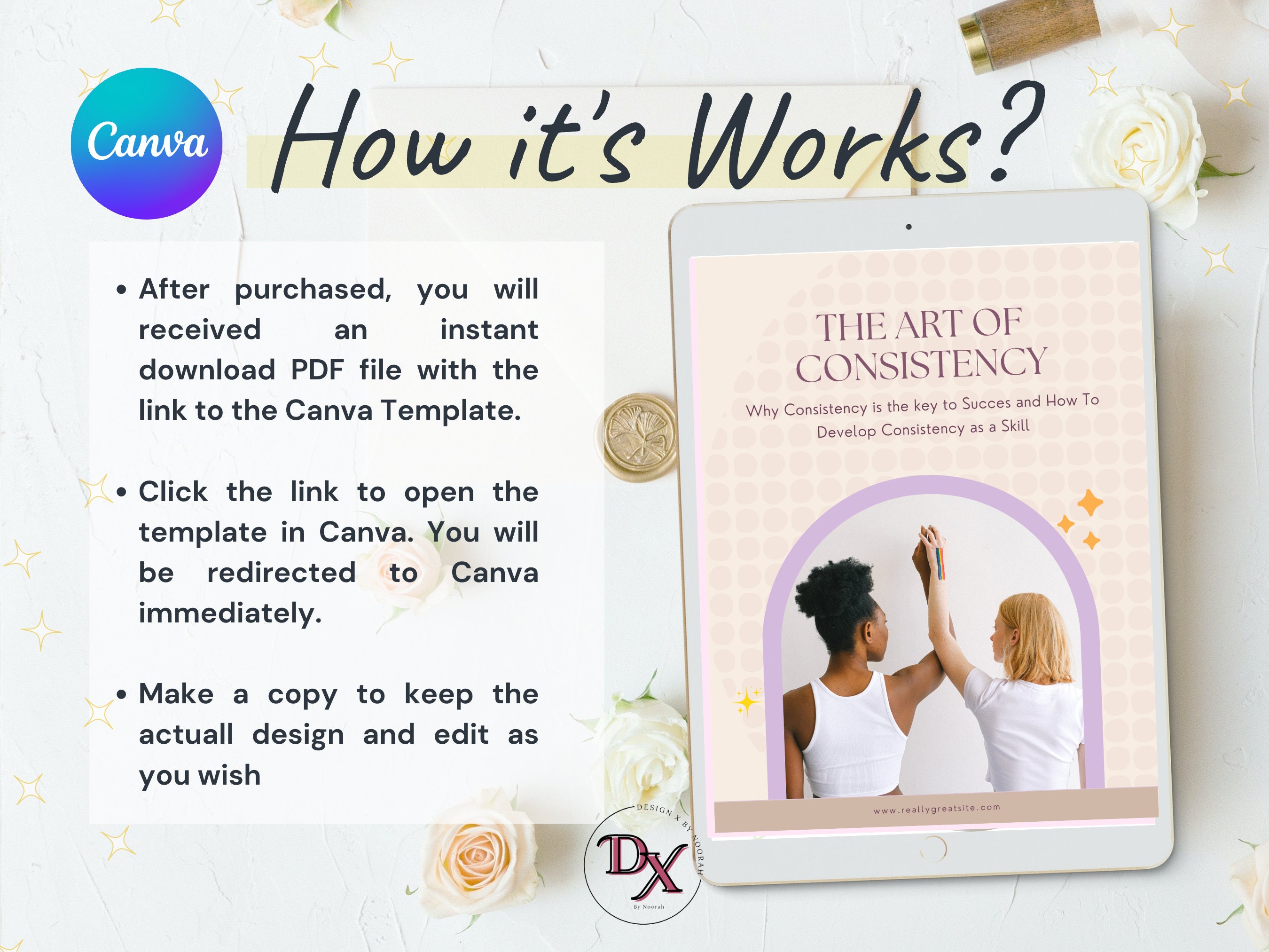 The Art of Consistency Canva Template Brandable Ecourse Done Foryou ...