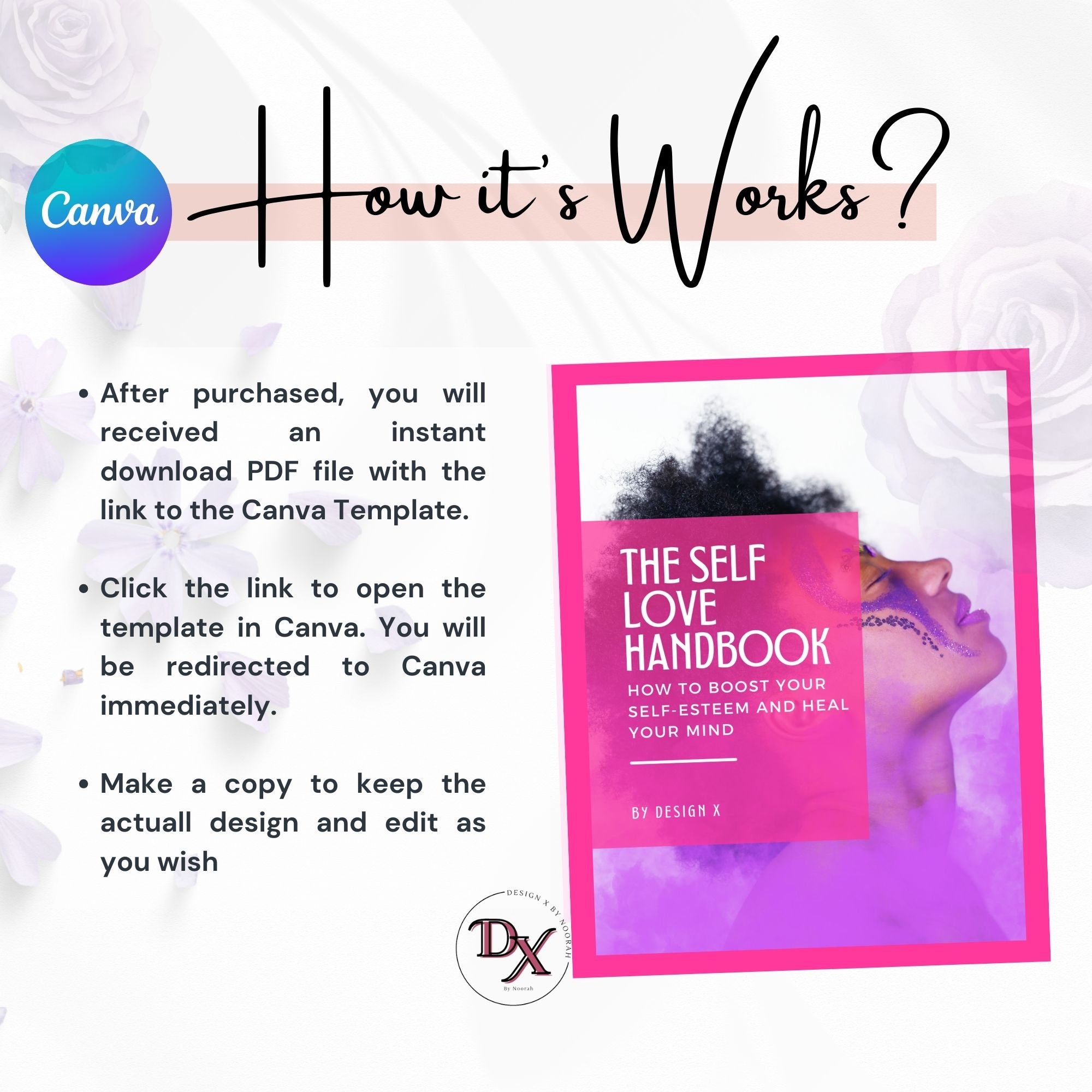 Self Love Workbook Canva Template Brandable Ecourse |doneforyou Editable Canva | Life Coaching ...
