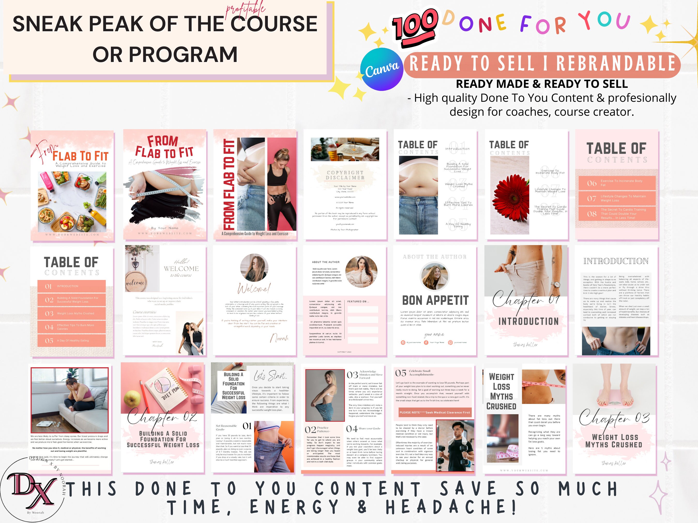 Done for You From Flab to Fit Program,workbook,ebook | Content for ...