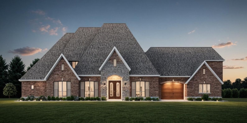 Luxury Southern Estate Home Plan – 4 Bedroom, Porte-cochere (PDF Plans ...