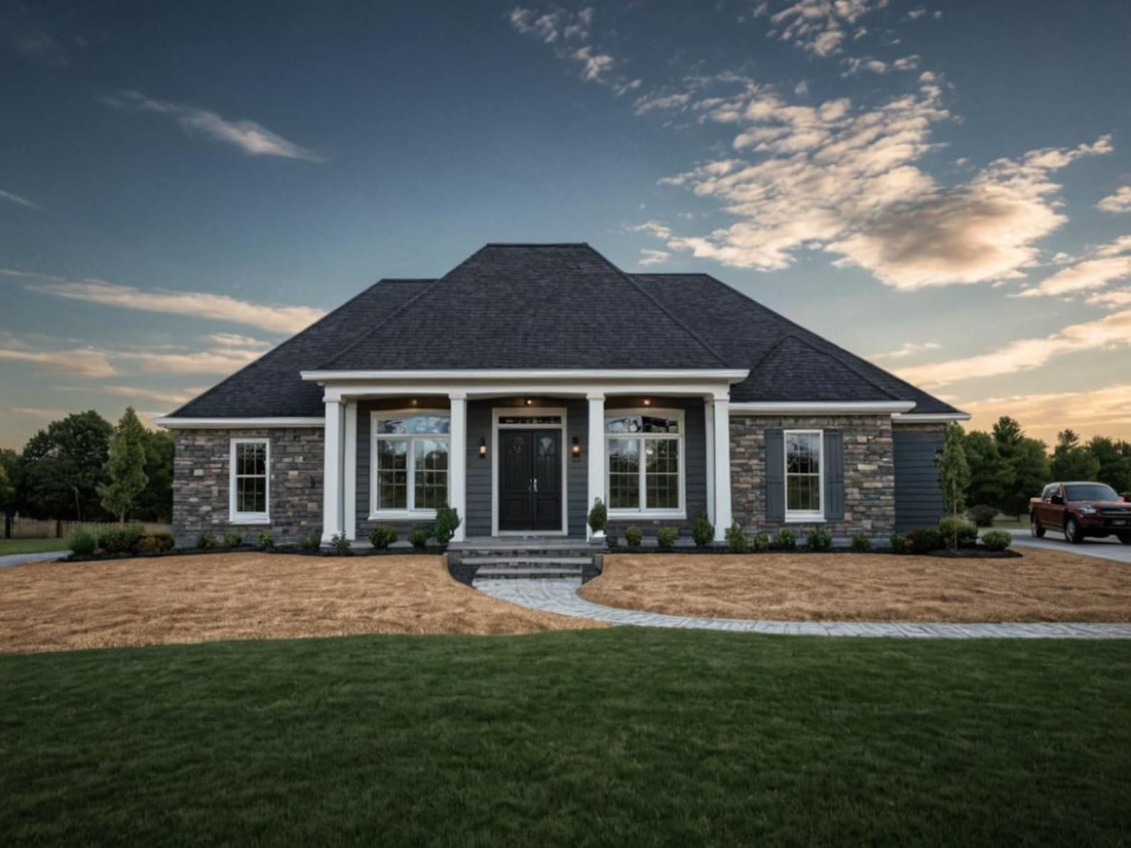 Southern French Country House Plan – 4 Bedroom, Brick Exterior (PDF ...