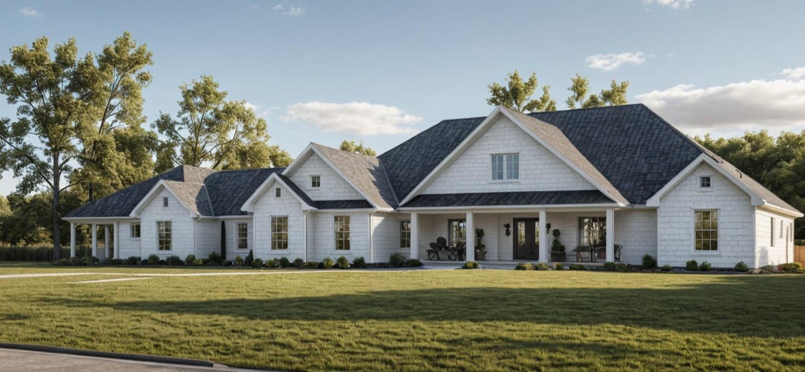 Southern Estate Home Plan With Guest Cottage - 4 Bed, PDF Blueprints - Etsy