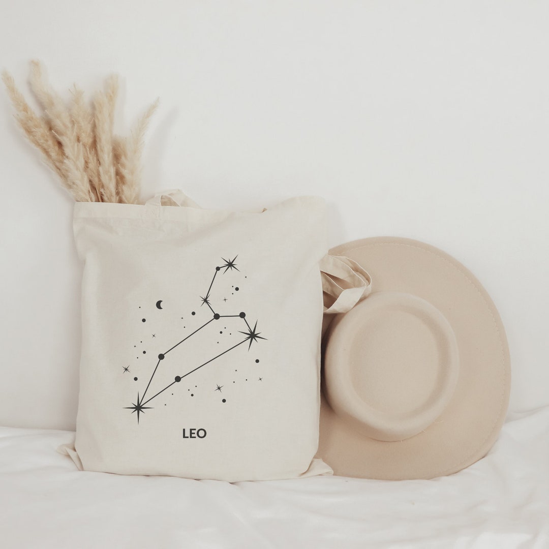 Leo Constellation Gift, Leo Zodiac Gift, Tote Bag for Astrology, Canvas ...