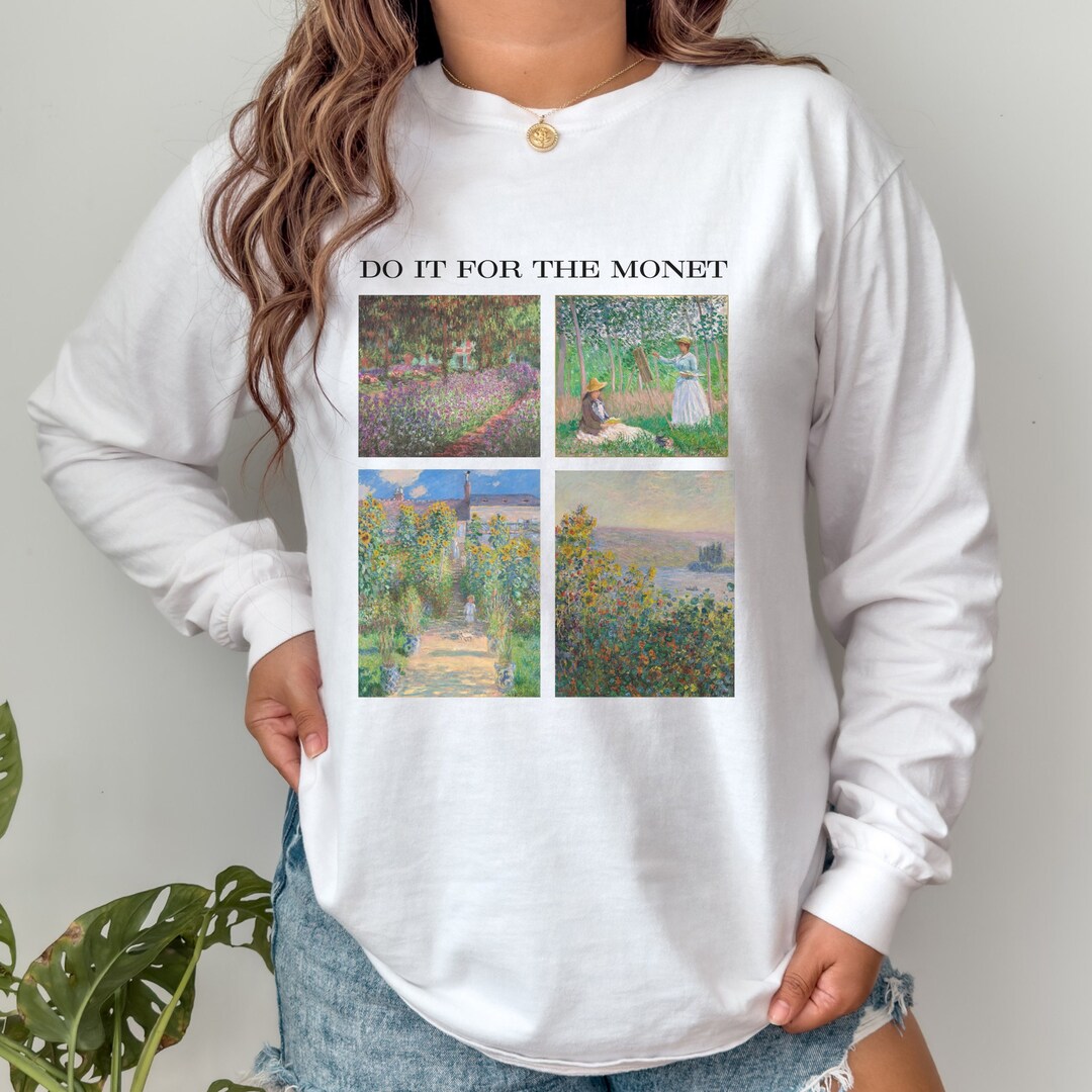 Funny Monet Classic Art Comfort Colors Long Sleeve T-shirt | Art ...