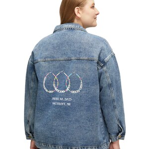Custom Concert Tour Jean Jacket, Custom City and Date Jean Jacket for ...