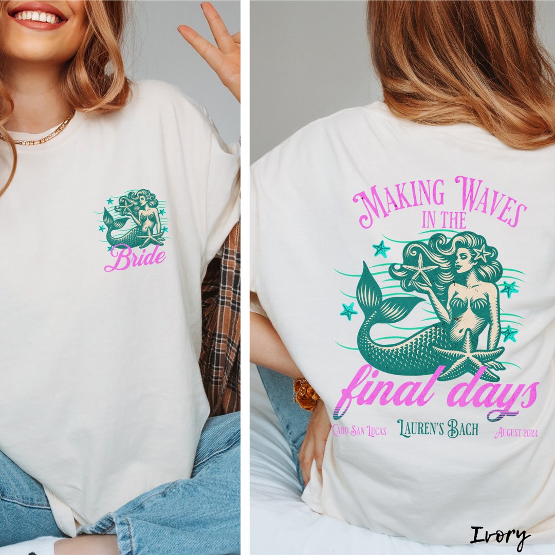 Mermaid Bachelorette Shirts: Personalized Beach Party Tees - Etsy