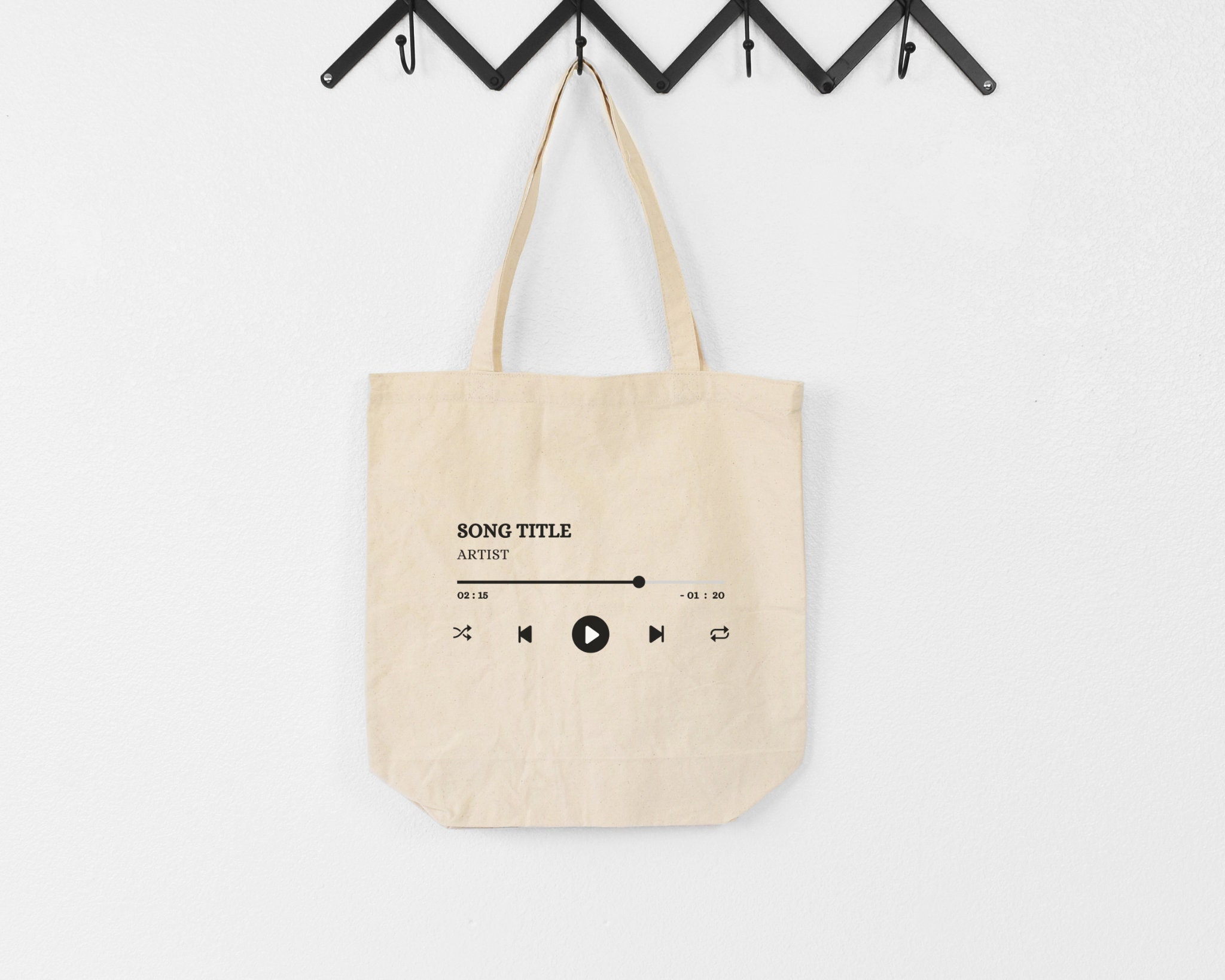 Personalized Song Canvas Tote Bag Gift With Song Title - Etsy