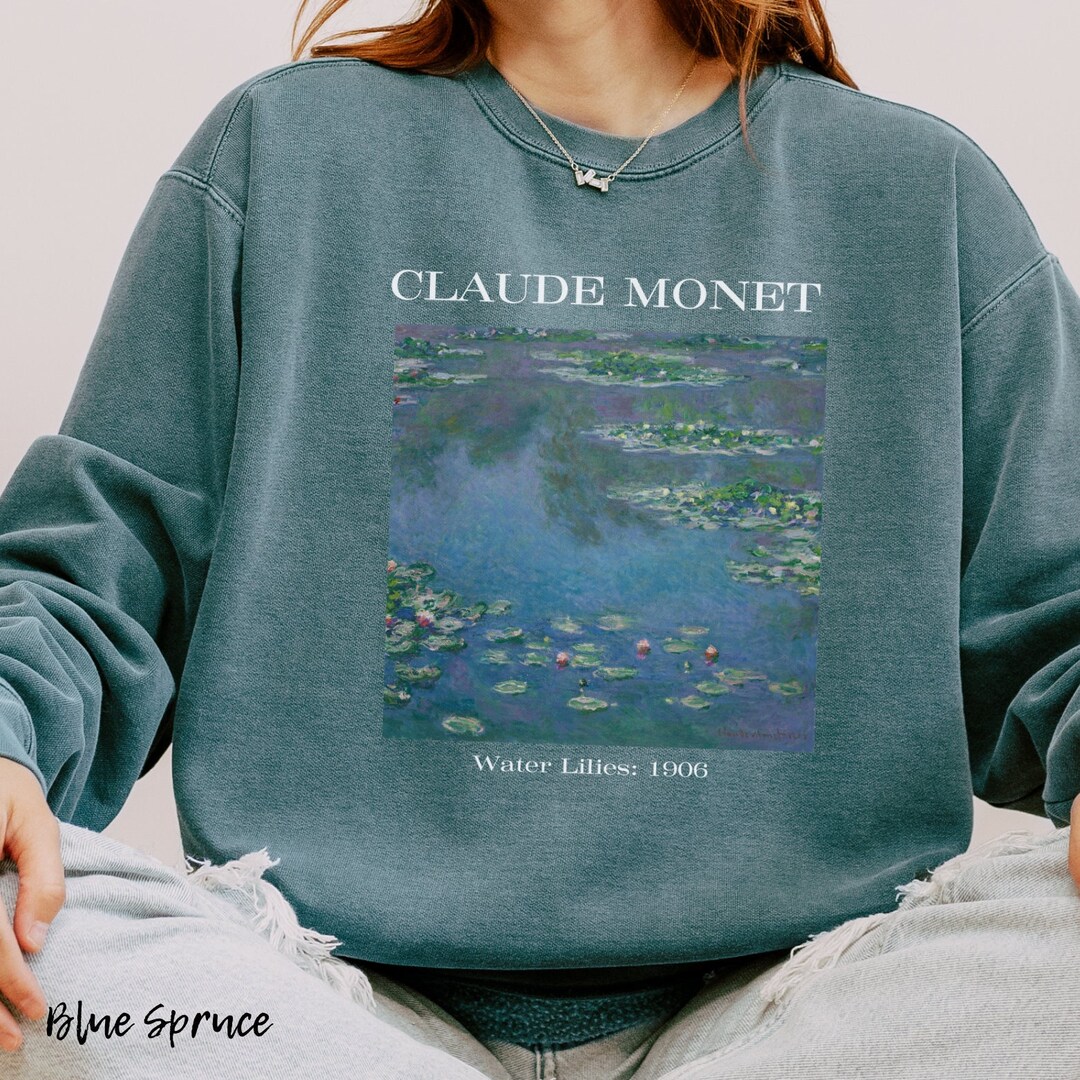 Monet Water Lilies Sweatshirt for Women, Monet Art Print, Comfort ...