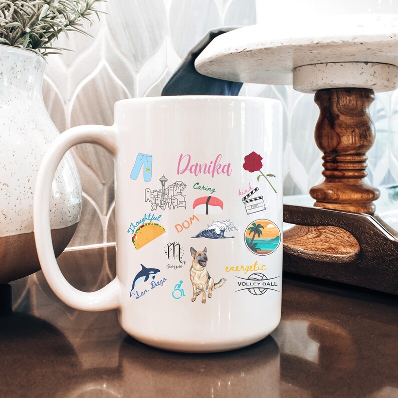 Personalized Name Meaning Coffee Mug, Custom Characteristics Mug - Etsy