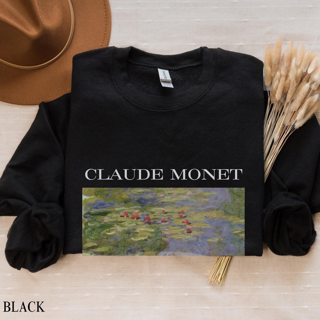Claude Monet Water Lillies Art Print Crewneck Sweatshirt Garden ...