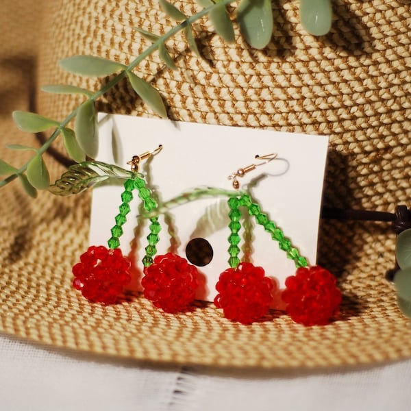Cherry Earrings - Etsy