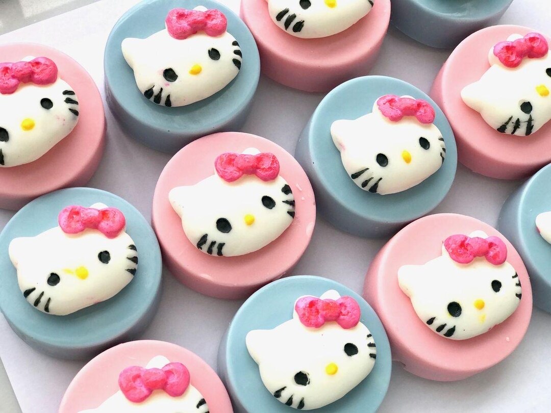 Hello Kitty Chocolate Covered Oreos Cute Custom Party Favors Kawaii ...