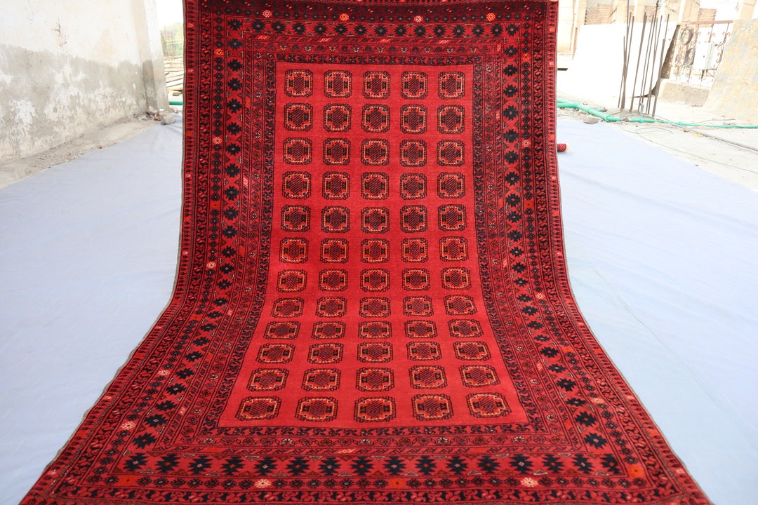 4x6 Vintage Area Rug, Afghan Handmade Veg Dyes Wool Rug, Waziri Design ...