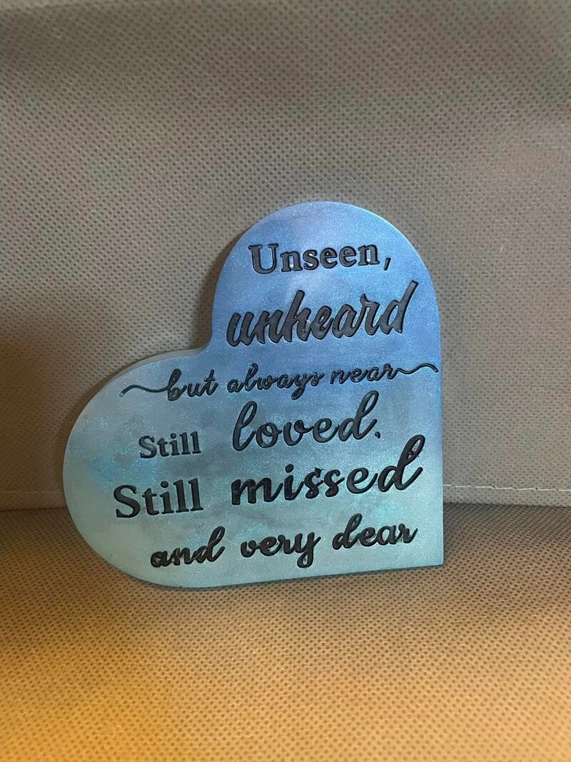 Memorial Heart Resin Sign - Etsy