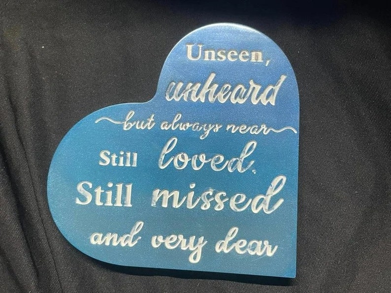 Memorial Heart Resin Sign - Etsy